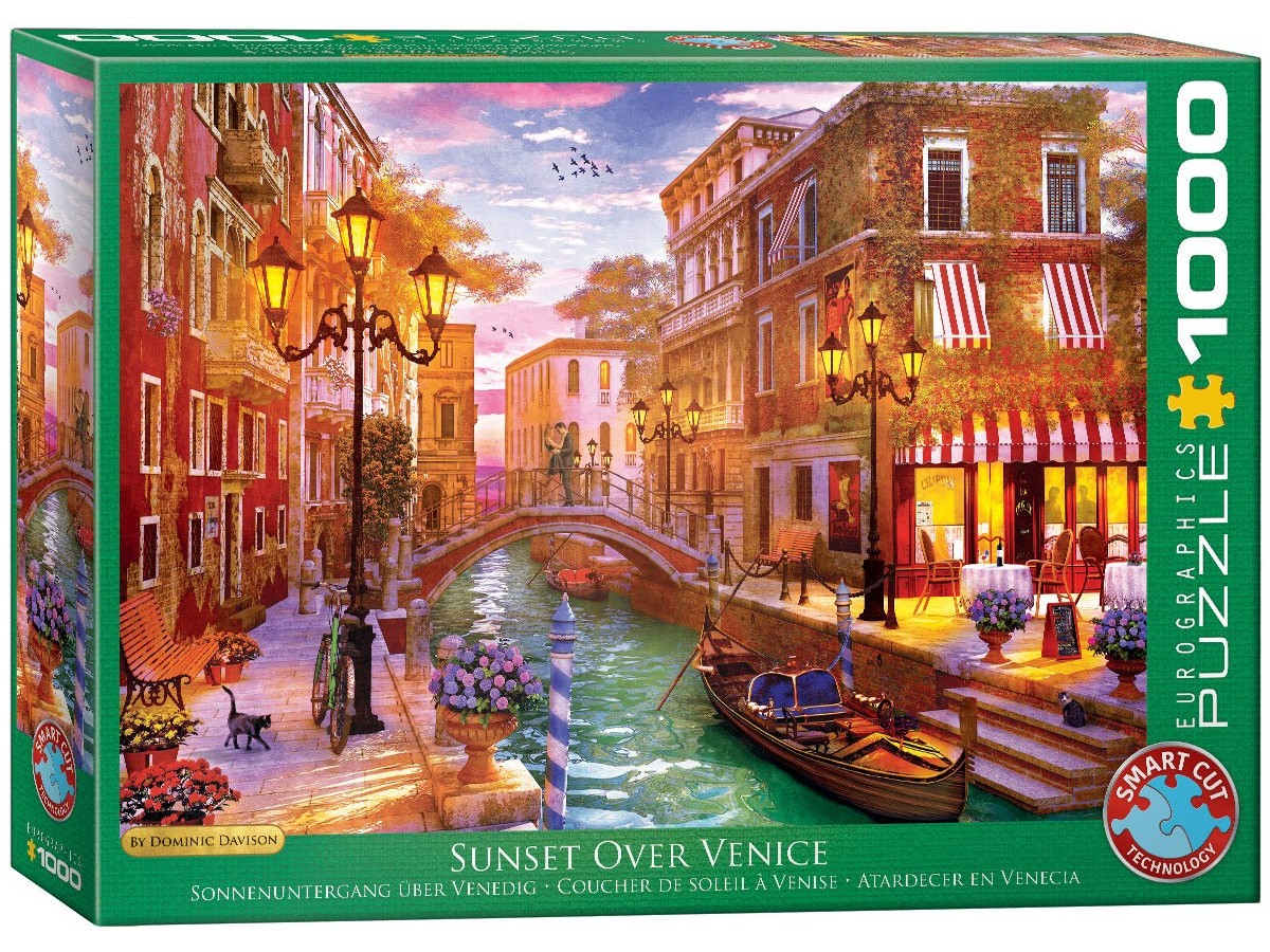 Puzzle Eurographics - Dominic Davison: Sunset over Venice, 1000 piese ...